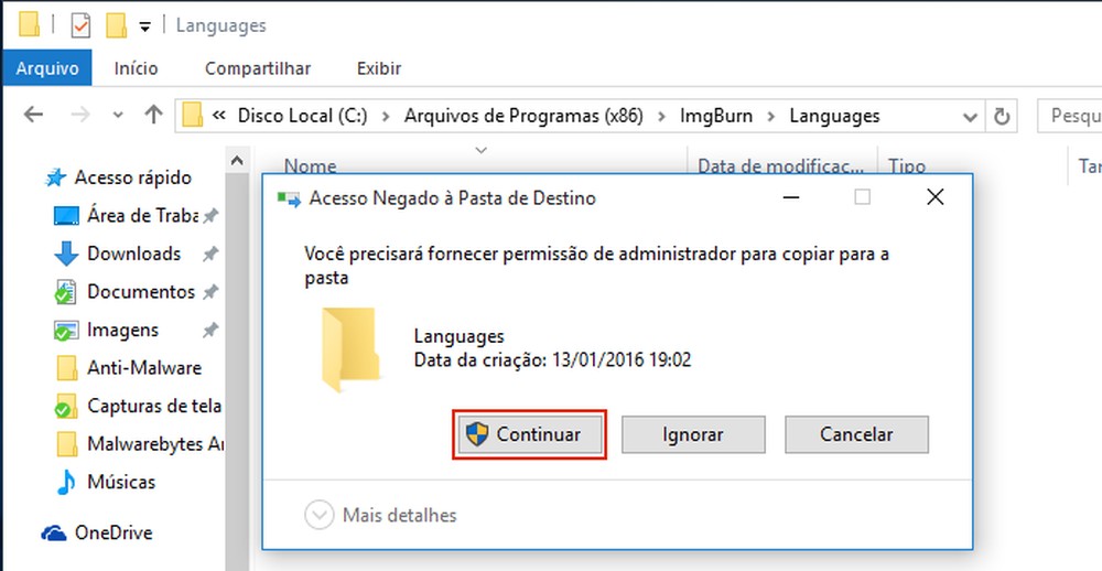Como deixar o ImgBurn em português