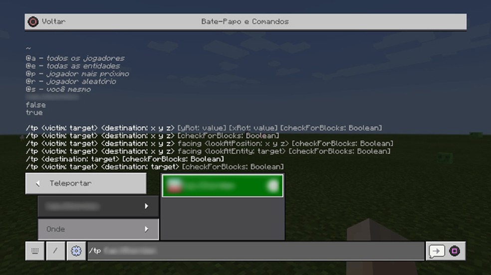 Como dar teleport (TP) no Minecraft