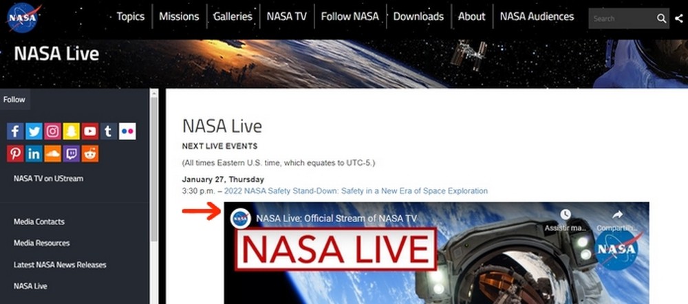 Nasa ao vivo: como assistir às lives de expedições no espaço