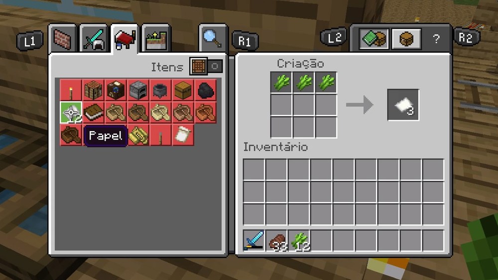 Como fazer papel no Minecraft
