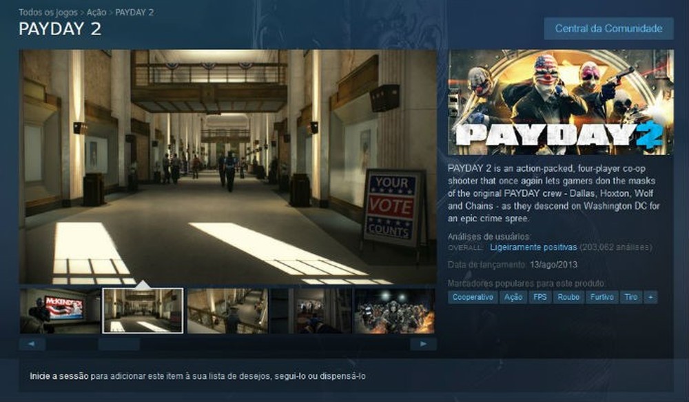 Requisitos de Payday 2 e como fazer download no PC e consoles