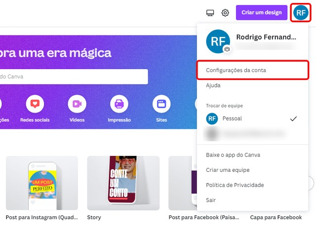 Como cancelar assinatura do Canva Pro