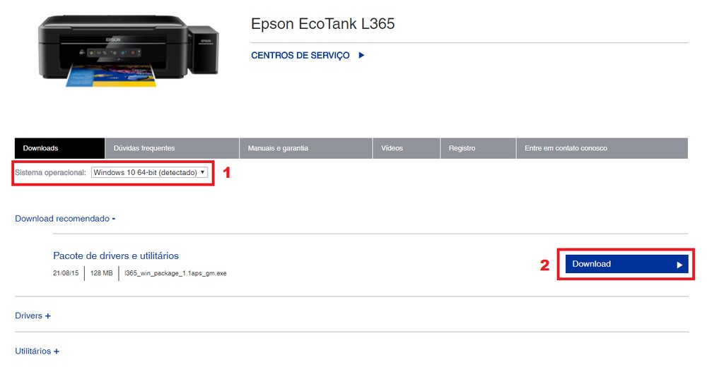 Epson L365: como fazer download do driver e instalar na impressora