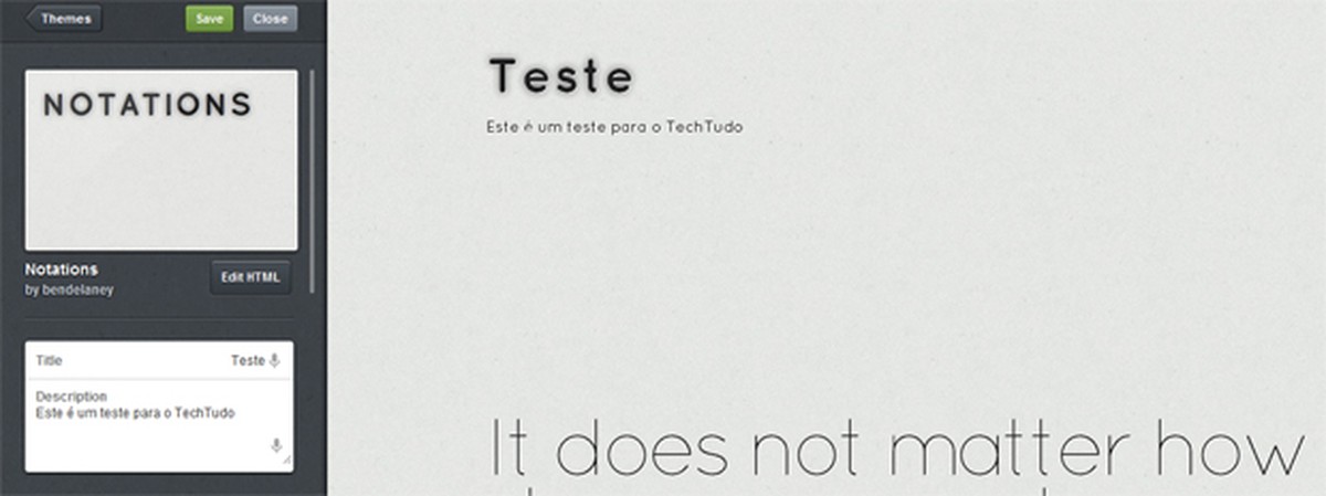 Como mudar título, descrição e nome do blog no Tumblr