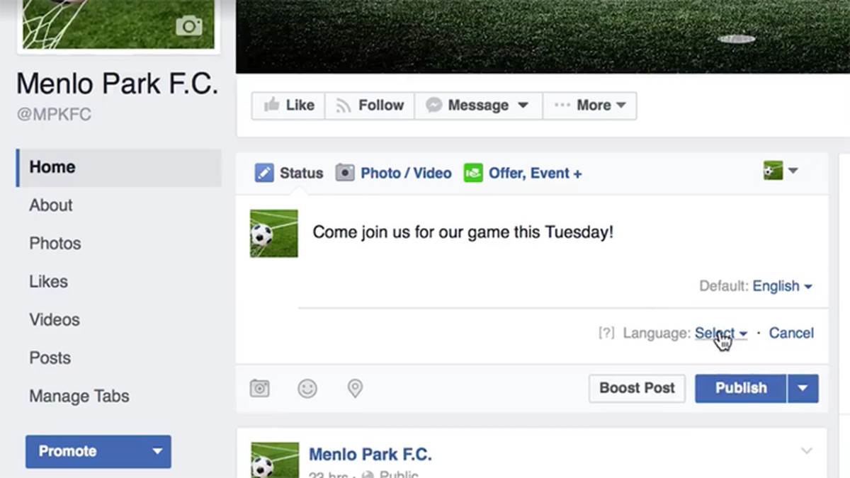 Facebook vai liberar tradução automática de post em perfis de usuários