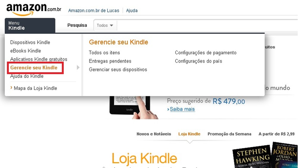 Como enviar PDF para o Kindle e converter arquivos em e-books