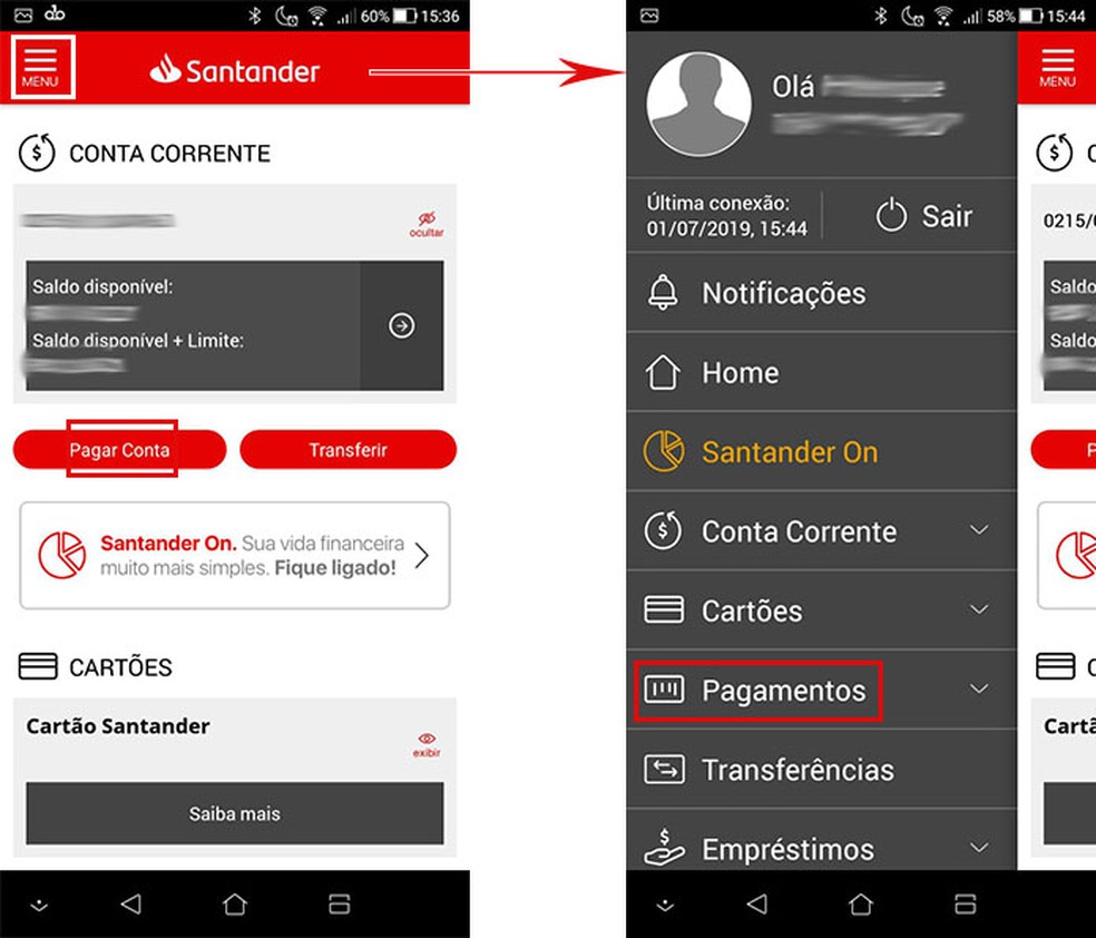 Como pagar contas pelo celular com o app do Santander