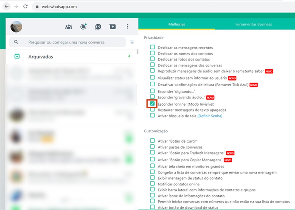 WA Web Plus for WhatsApp: como usar a extensão no navegador