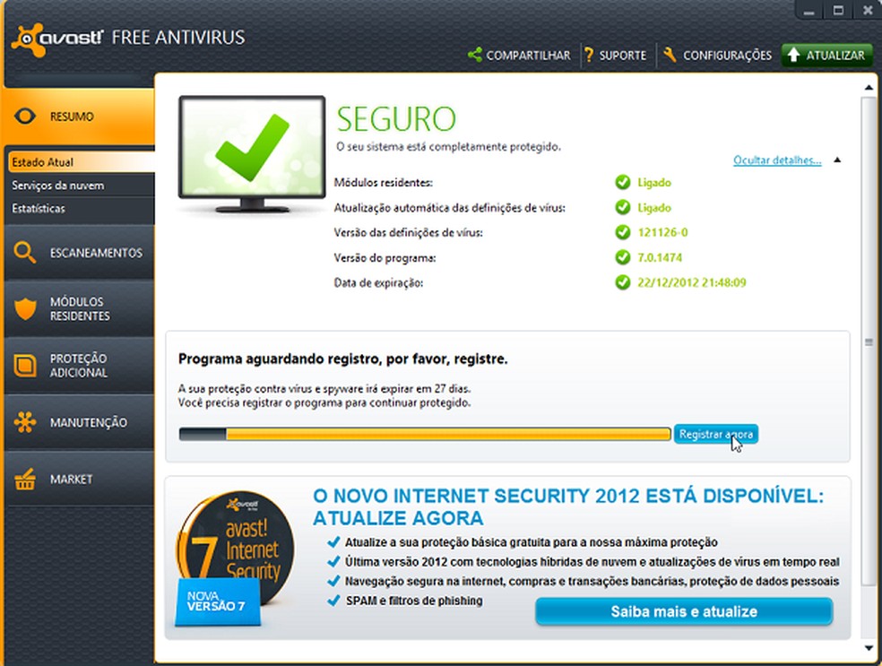 Saiba como configurar e atualizar o Avast Free Antivirus 7
