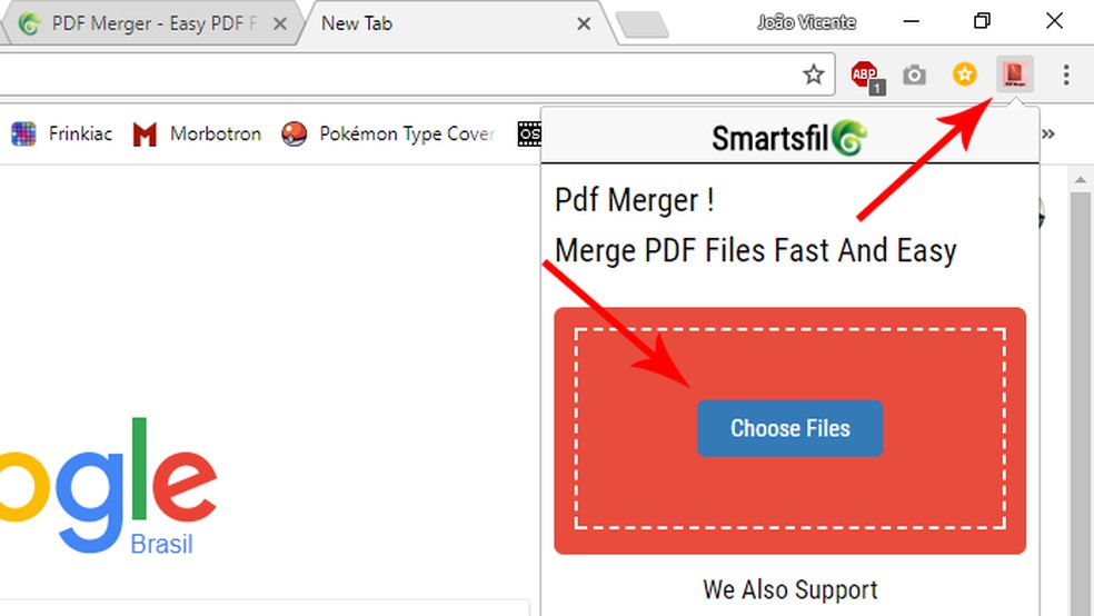 Como juntar dois ou mais arquivos em PDF online com PDF Merge