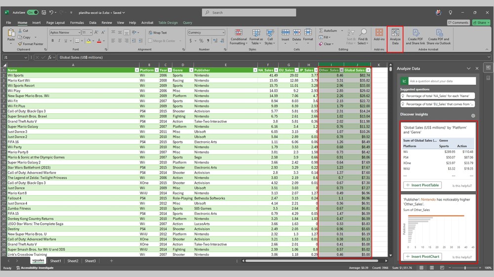 7 ferramentas de inteligência artificial para usar no Excel