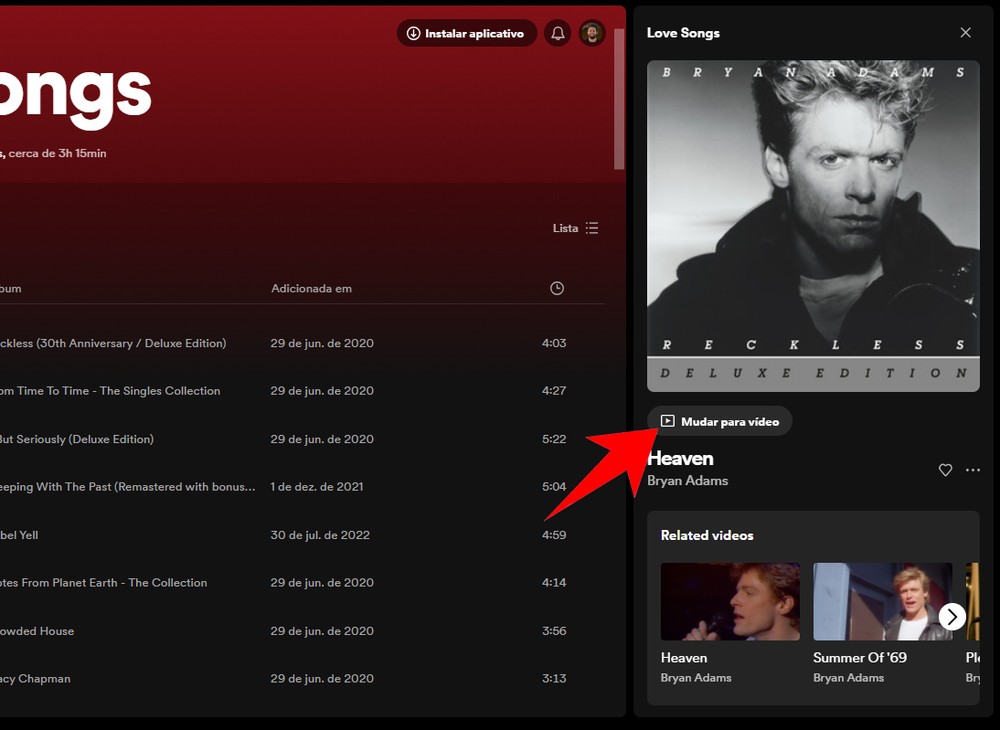 Como assistir a clipes de músicas no Spotify