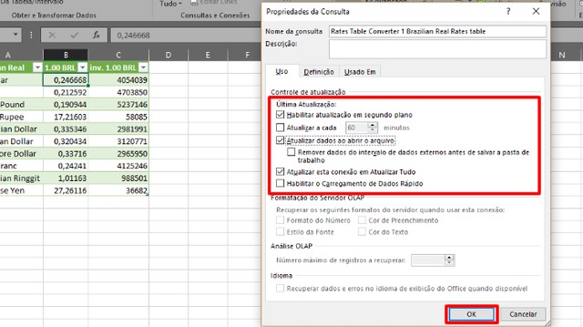 Como fazer conversão de moedas em tempo real no Excel