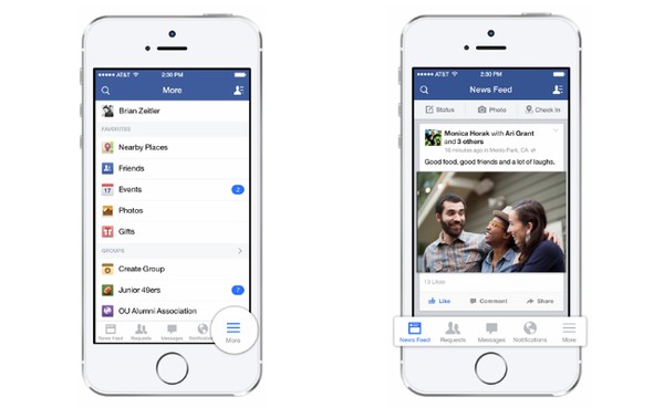 App do Facebook para iPhone e iPad é atualizado para 'combinar' com iOS 7