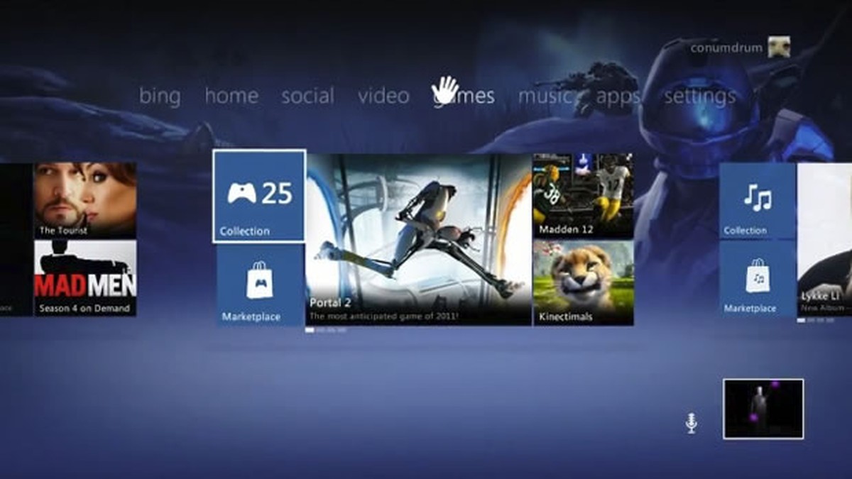 Nova dashboard do Xbox 360 será boa para quem não tem Kinect