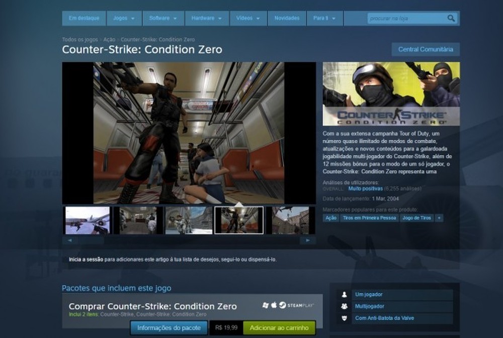Requisitos de Counter-Strike Condition Zero e como fazer download no PC