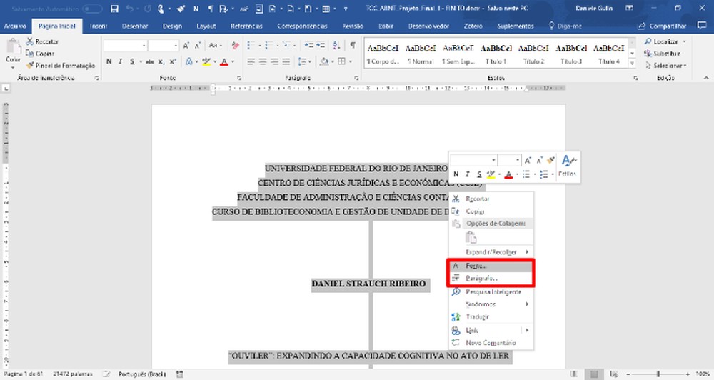 Normas da ABNT: veja 10 dicas para formatar TCC no Word