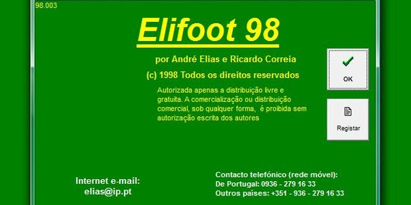 Clássico Elifoot completa 25 anos; conheça a história do jogo