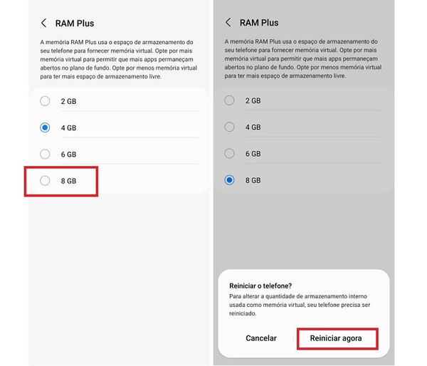 Como ativar RAM Plus em celular Samsung Galaxy