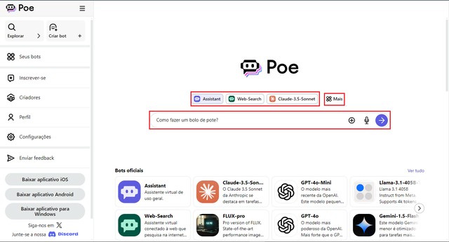 Poe: como usar site que permite testar vários tipos de IA ao mesmo tempo