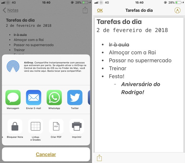 Sete funções úteis do aplicativo Notas do iPhone