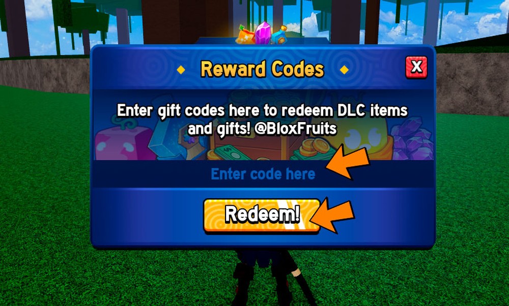 Como resgatar códigos de Blox Fruits no Roblox