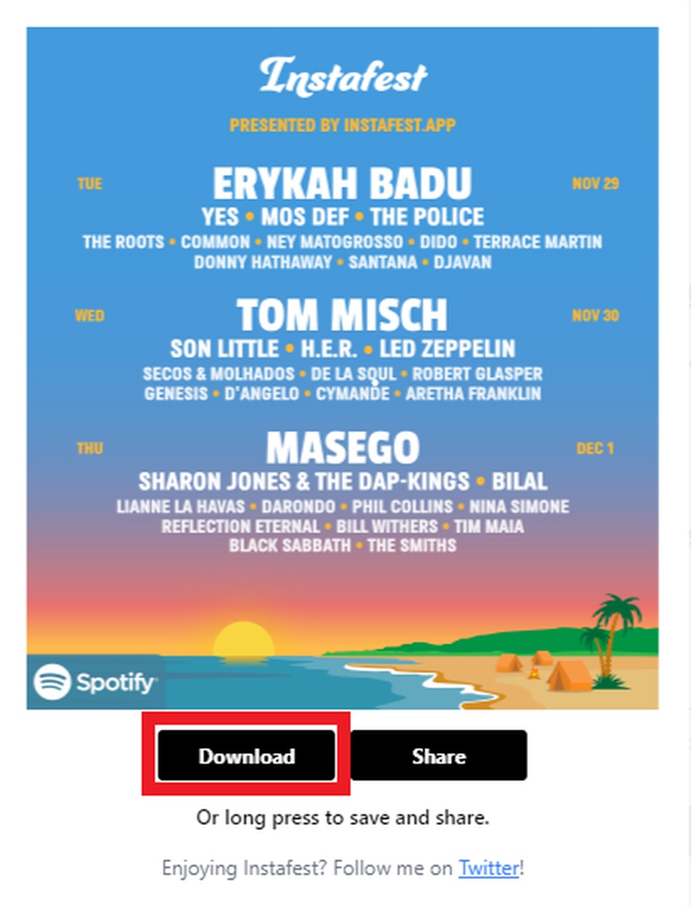 Instafest: como fazer line-up do seu festival de música no Spotify