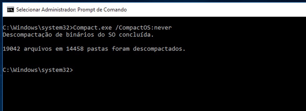 Windows 10 Compact OS: dica faz sistema operacional ocupar menos espaço