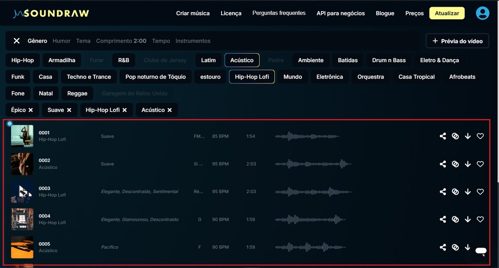 Soundraw: como usar site para criar música com inteligência artificial