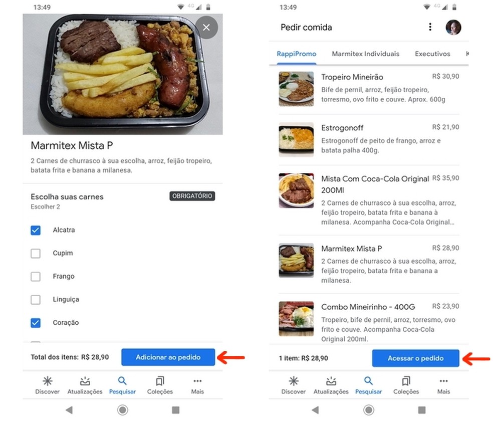 Como pedir delivery de comida direto pelo Google