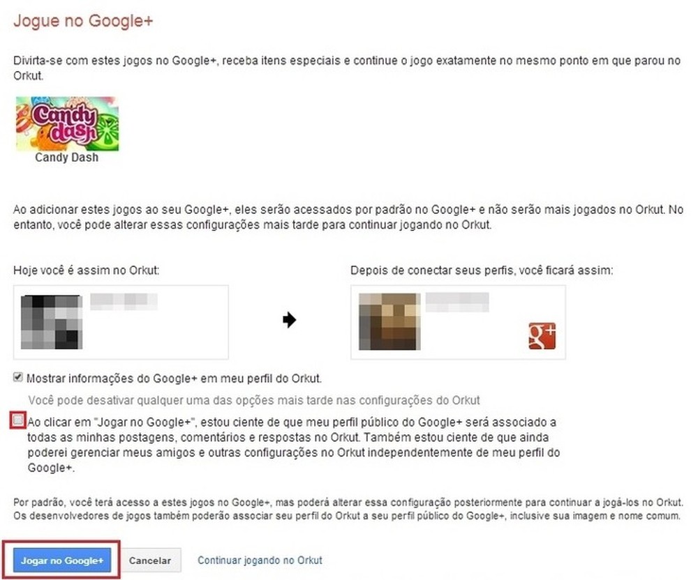 Como continuar jogando os games do Orkut no Google+