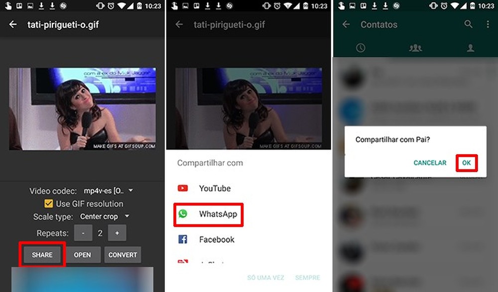 Como enviar um GIF pelo WhatsApp