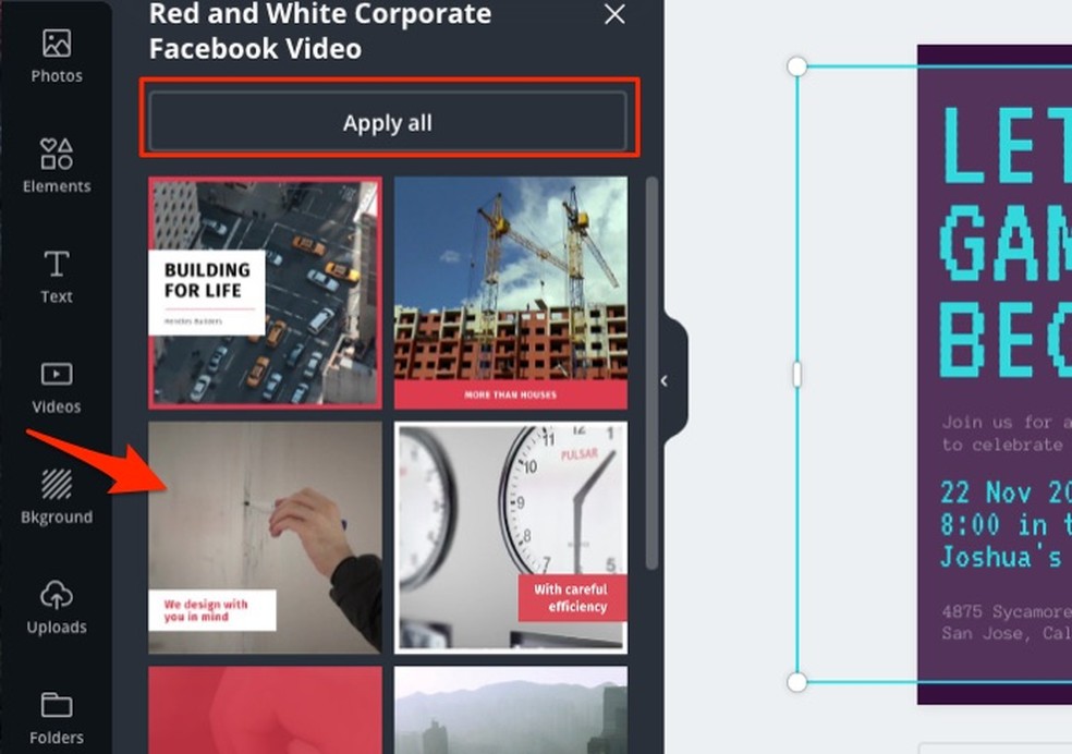 Como editar vídeos no Canva