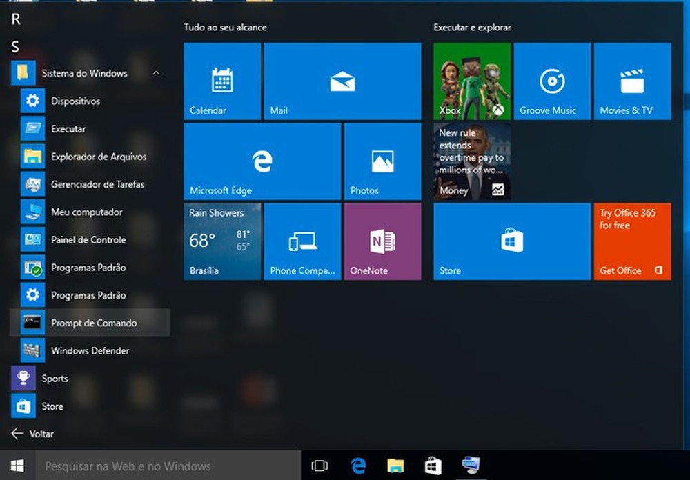Mais de dez maneiras de abrir o Prompt de Comando no Windows 10
