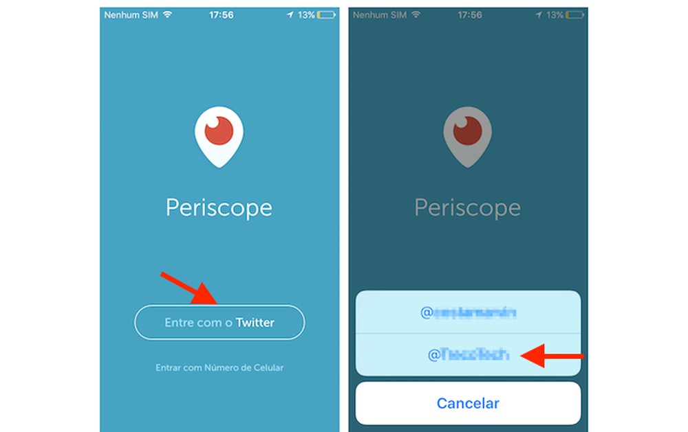 Como criar uma conta no Periscope