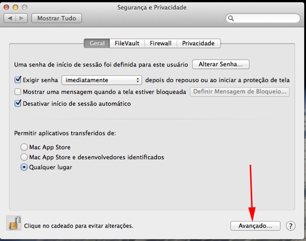 Como fazer Log Out automático no Mac OS X após um período de inatividade