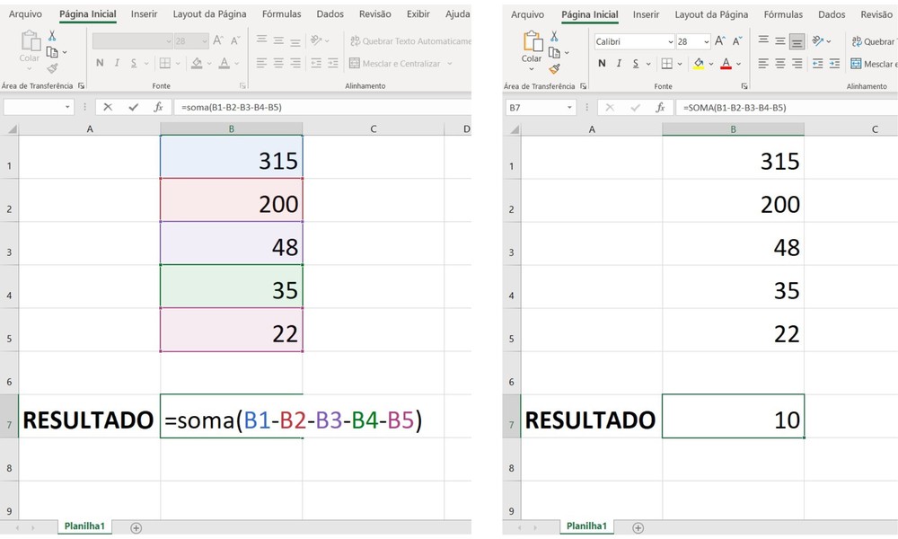 Como subtrair no Microsoft Excel (porcentagem, horas, datas e mais)