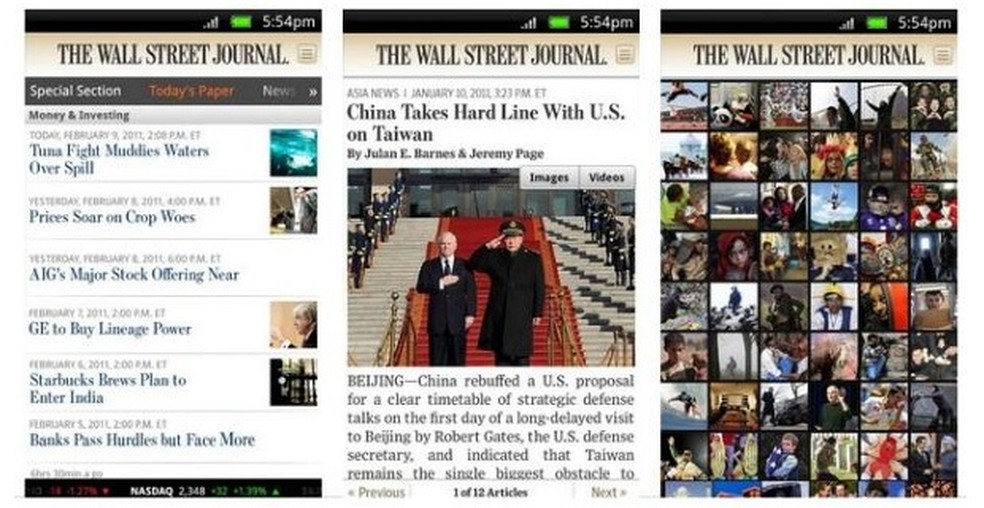The Wall Street Journal lança app para Android
