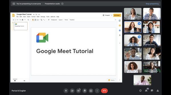 Como apresentar slides no Google Meet no computador