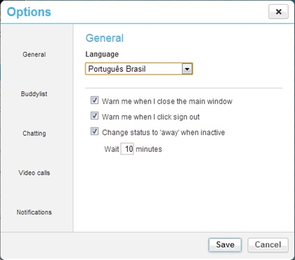 Como colocar o eBuddy Messenger em português?