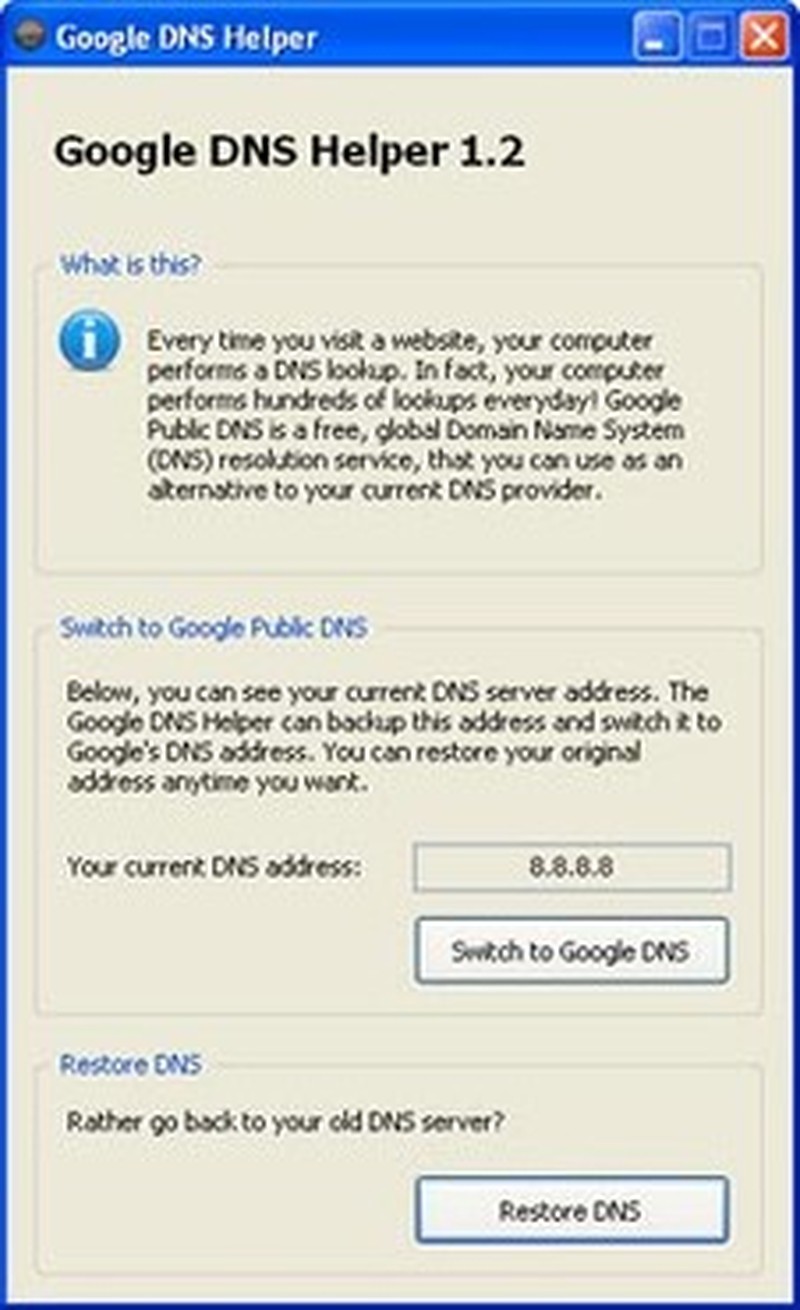 Google DNS Helper | Software | TechTudo