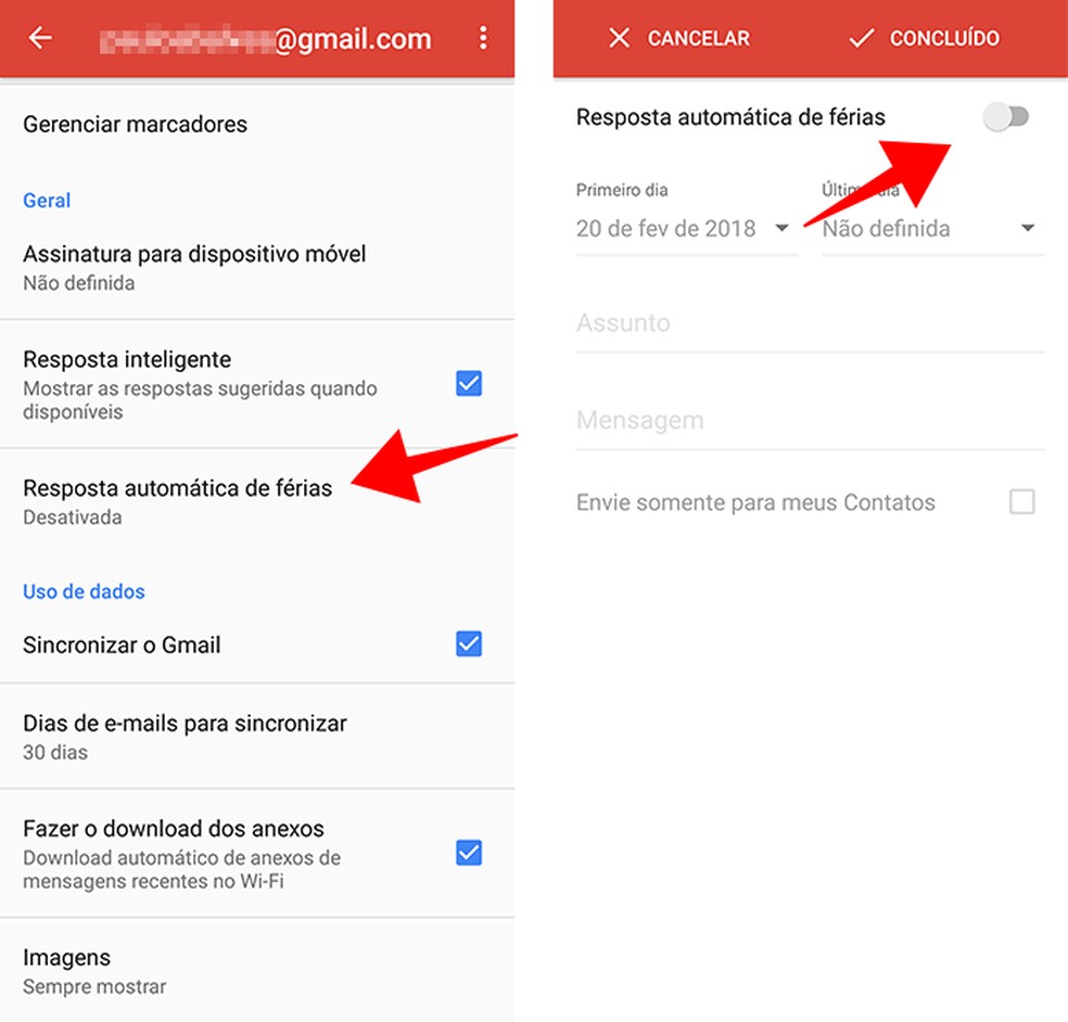 Como configurar resposta automática de email pelo celular