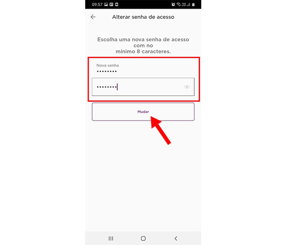 Como mudar a senha do aplicativo Nubank