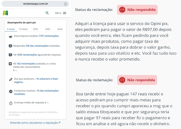 Opini Soft é confiável? E Opini Pix? Tudo sobre apps que prometem dinheiro