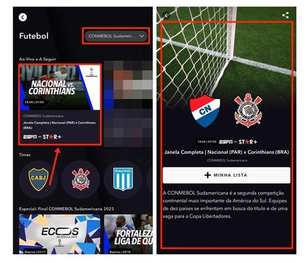 Nacional-PAR x Corinthians ao vivo: horário e onde assistir à Sul-Americana