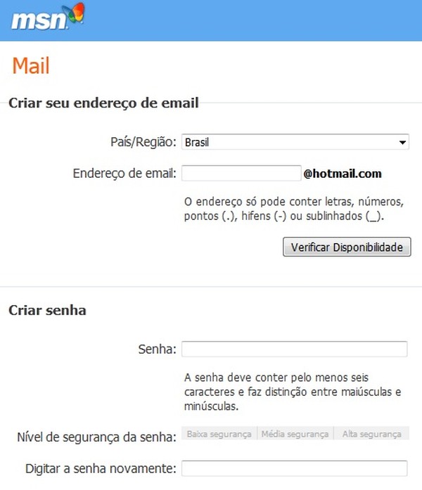 Como fazer um MSN