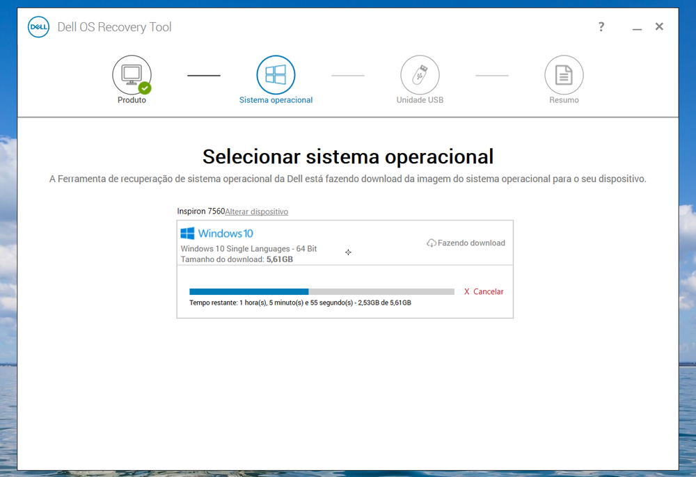Como criar uma imagem de recuperação do Windows em um PC da Dell