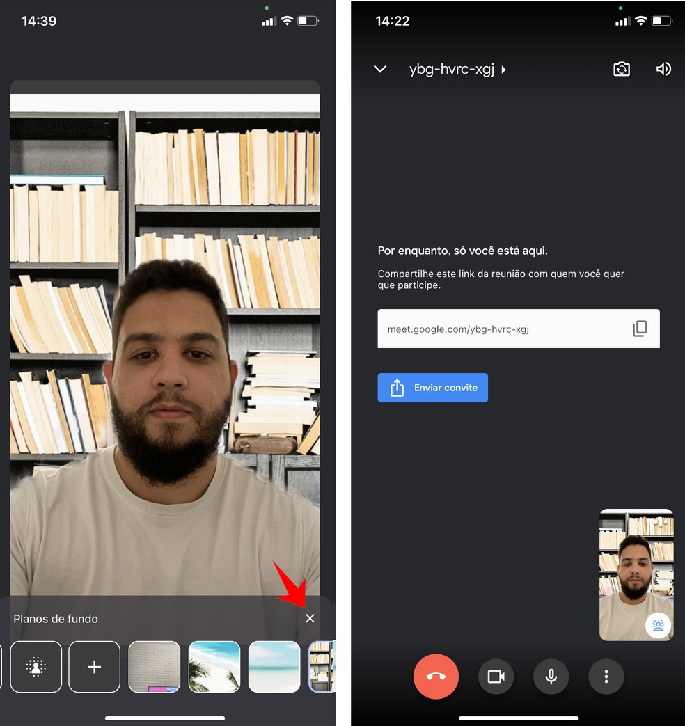 Como colocar fundo no Google Meet pelo celular