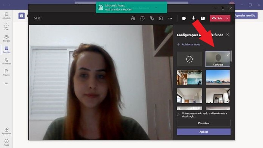 Como colocar fundo no Microsoft Teams