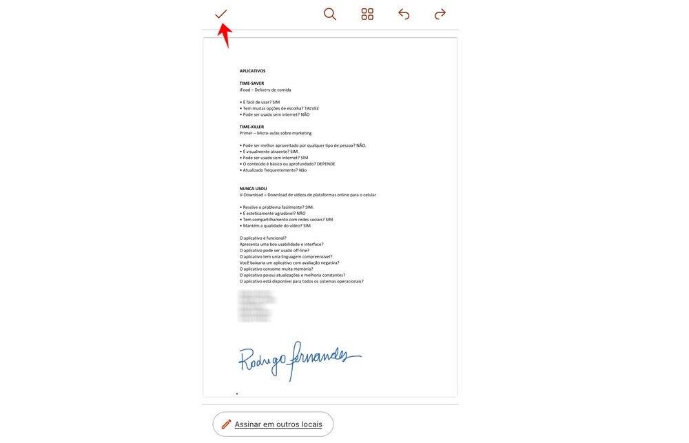 Como assinar documentos pelo celular com o Office Mobile